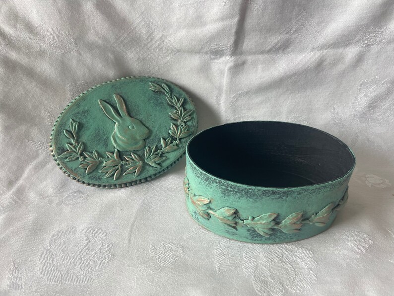 Hand Made Paper Mache Storage / Keepsake / Gift Box With Hare - Etsy