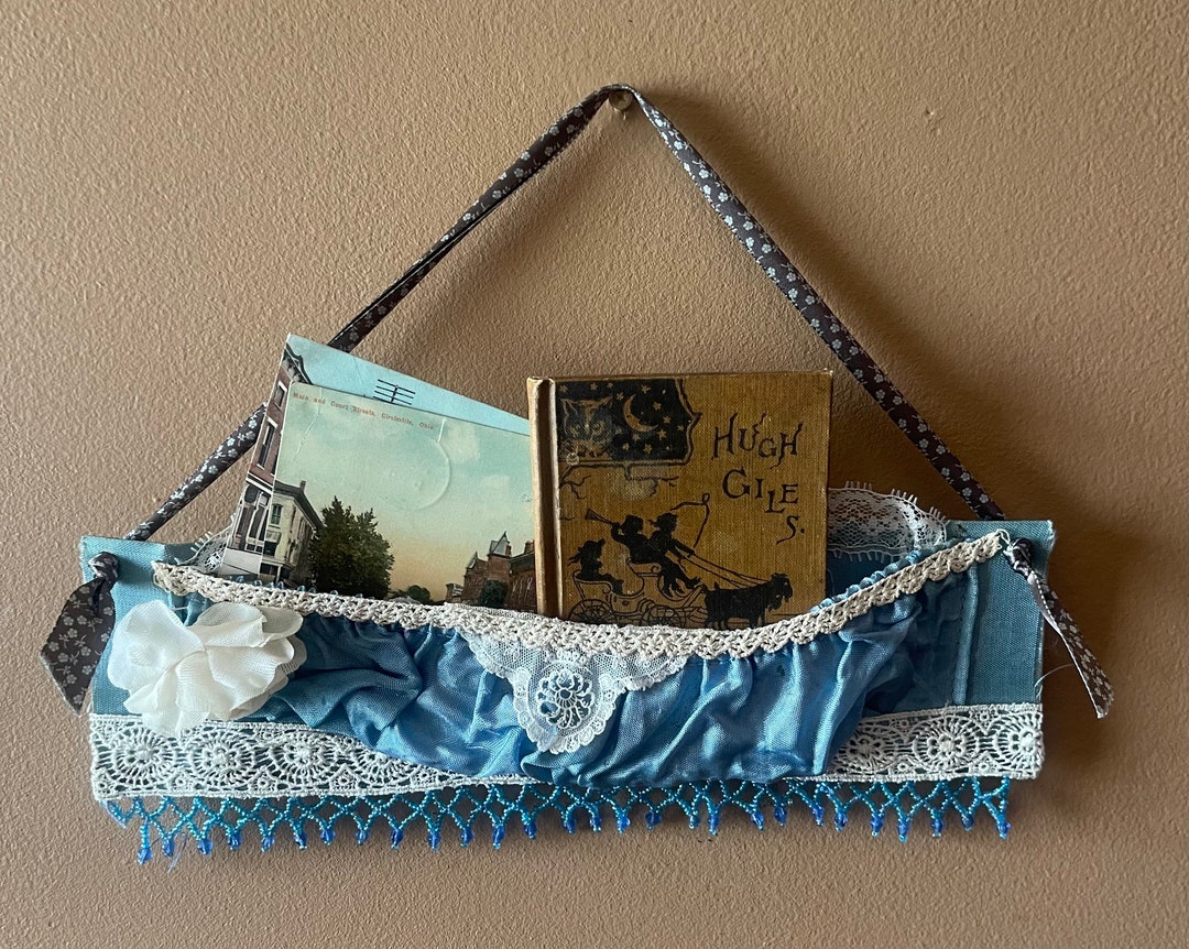 Repurposed Pocket From a Vintage Suitcase / Wall Pocket / Door Knob ...