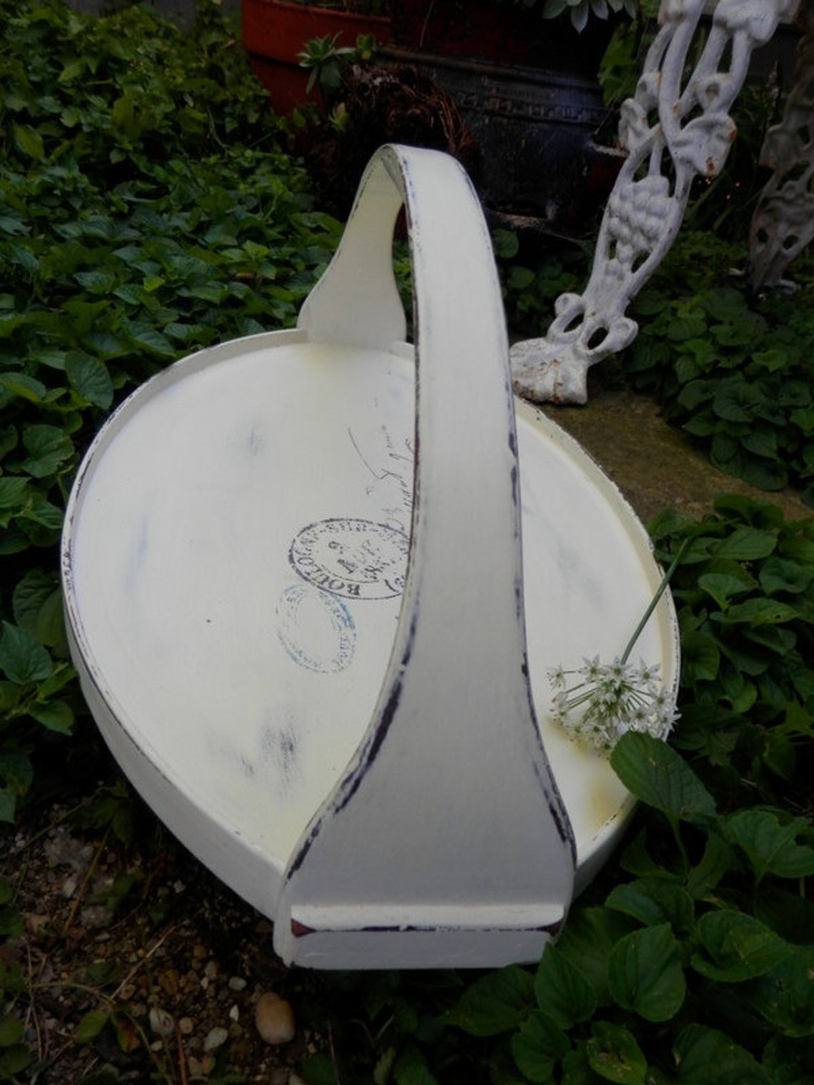 1920's Vintage Repurposed Serving Tray / Flower Cutting Basket - Etsy