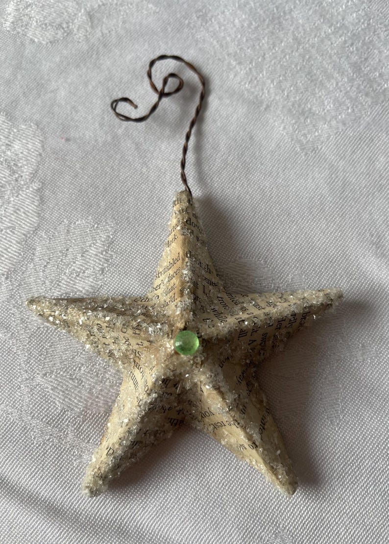 Hand Made Paper Mache Star From Vintage Books - Etsy
