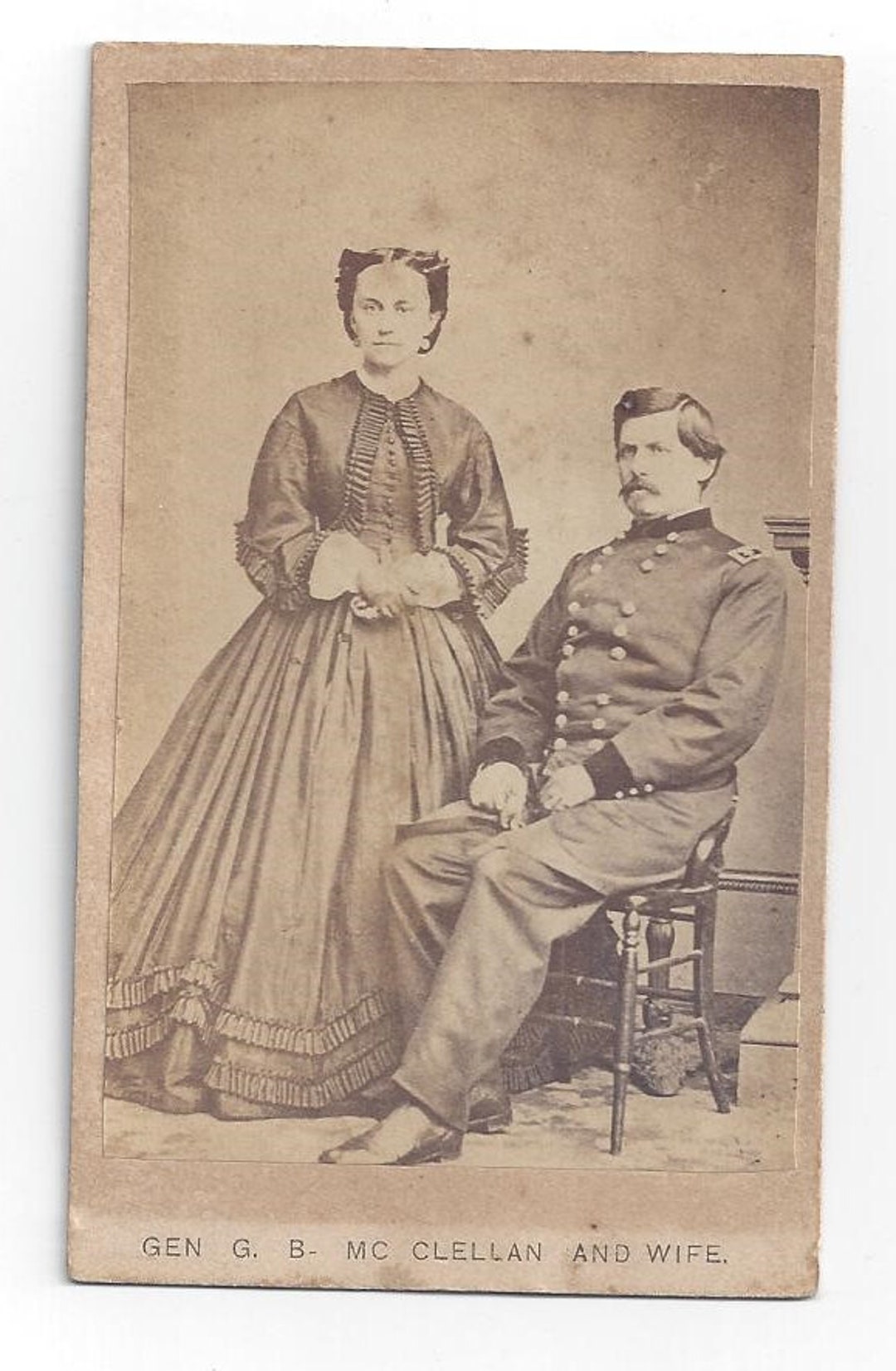 Photograph of General G B Mc Clellan and Wife Fom Lancaster, Ohio - Etsy