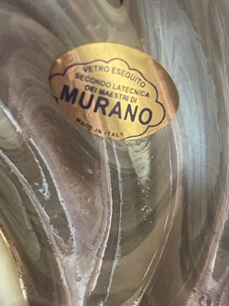 Mid Century Murano Centrifuge Smokey Art Glass, Made in Italy - Etsy