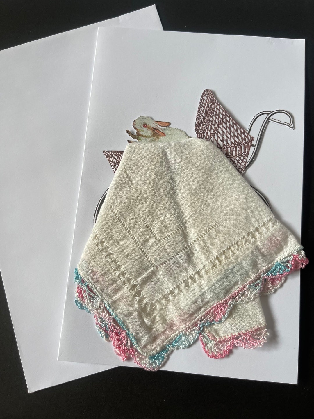 Handmade New Baby Hanky Card / Gift Card /expecting Card / Baby Shower ...