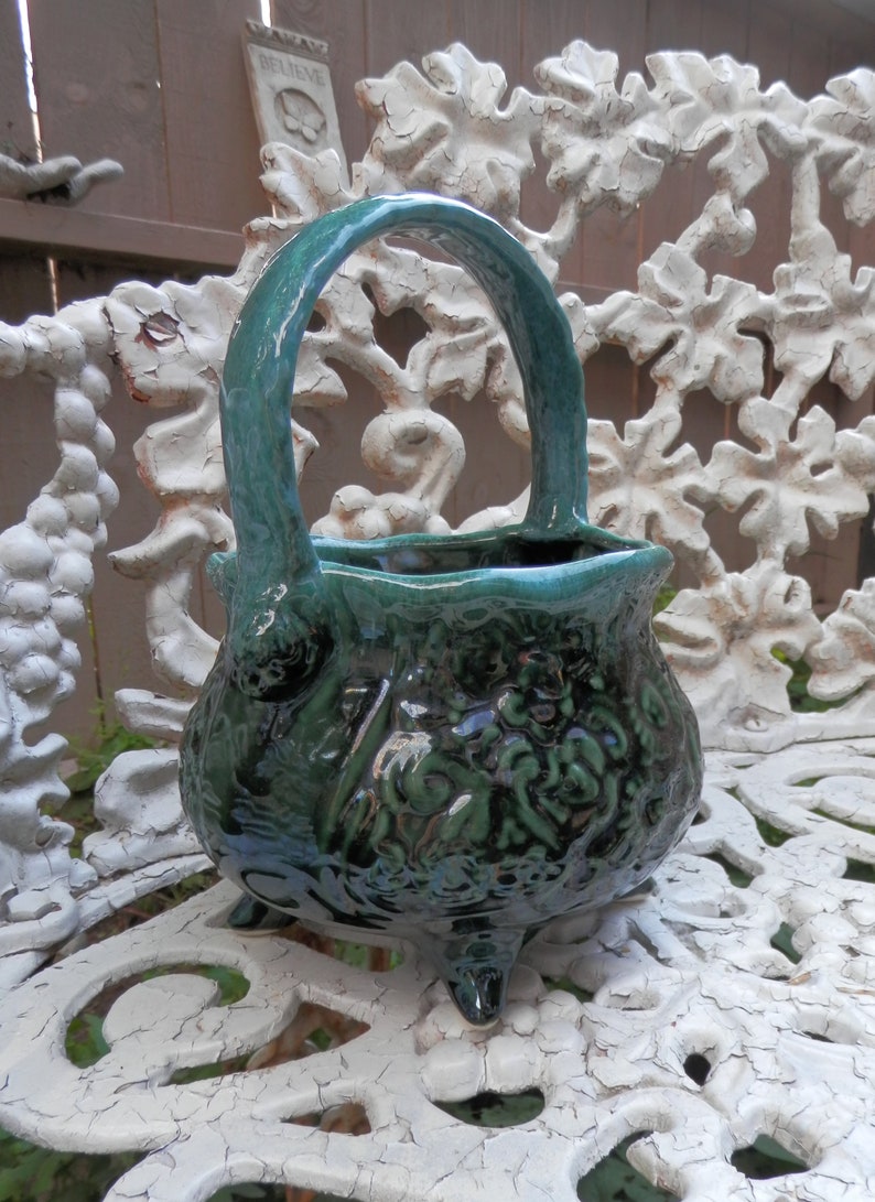 Vintage Hull Planter/flower Pot Basket - Etsy