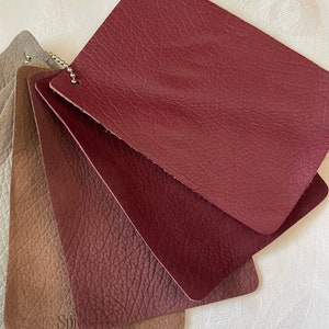 Set of 7 High End Upholstery Leather Samples, Swatches for Craft and ...