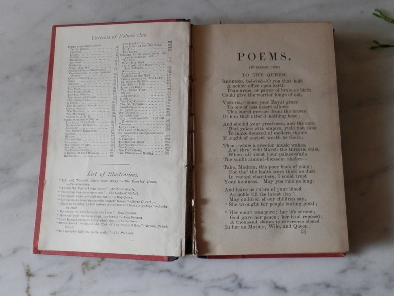Volume 1 Tennyson's Poetical Works 1st Edition - Etsy