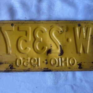 Ohio Original Vintage License Plate, 1950 Car Tag - Etsy