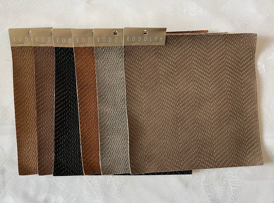 Set of 6 Rodolph Polyvinyl Weave Fabric Samples, Swatches for Sewing ...