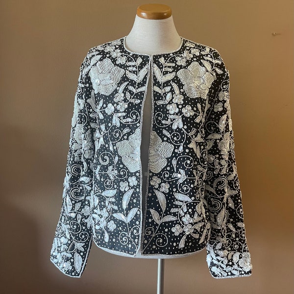 Beaded Silk Jacket - Etsy