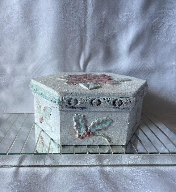 Hand Made Paper Mache Christmas Storage / Keepsake / Gift Box - Etsy