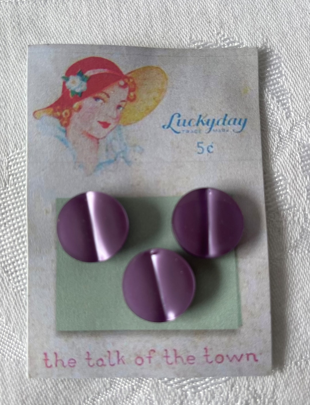 Mid Century Modern Lilac Optic Buttons - Etsy