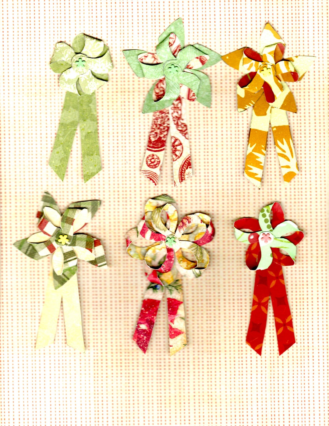 Handmade Paper Bows 6 Pc Set for Scrapbooking / Packages / Cards - Etsy