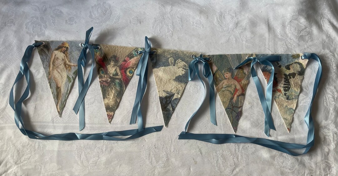Handmade Fairy Banner / Valance / Streamer / Flag Repurposed Canvas - Etsy