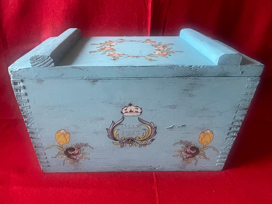 Repurposed Wood Box , Crate in French Country Style - Etsy