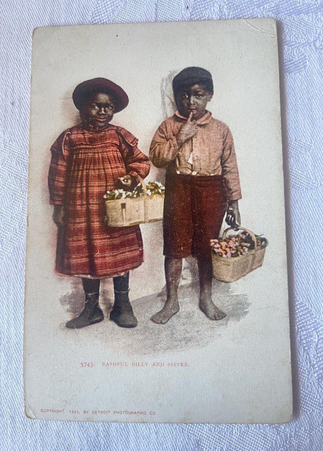 1900’s Black Americana “ Bashful Billy and Sister” Post Card Unused - Etsy