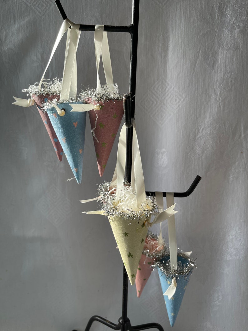 Handmade Paper Cone Party Favor, Ornament - Etsy