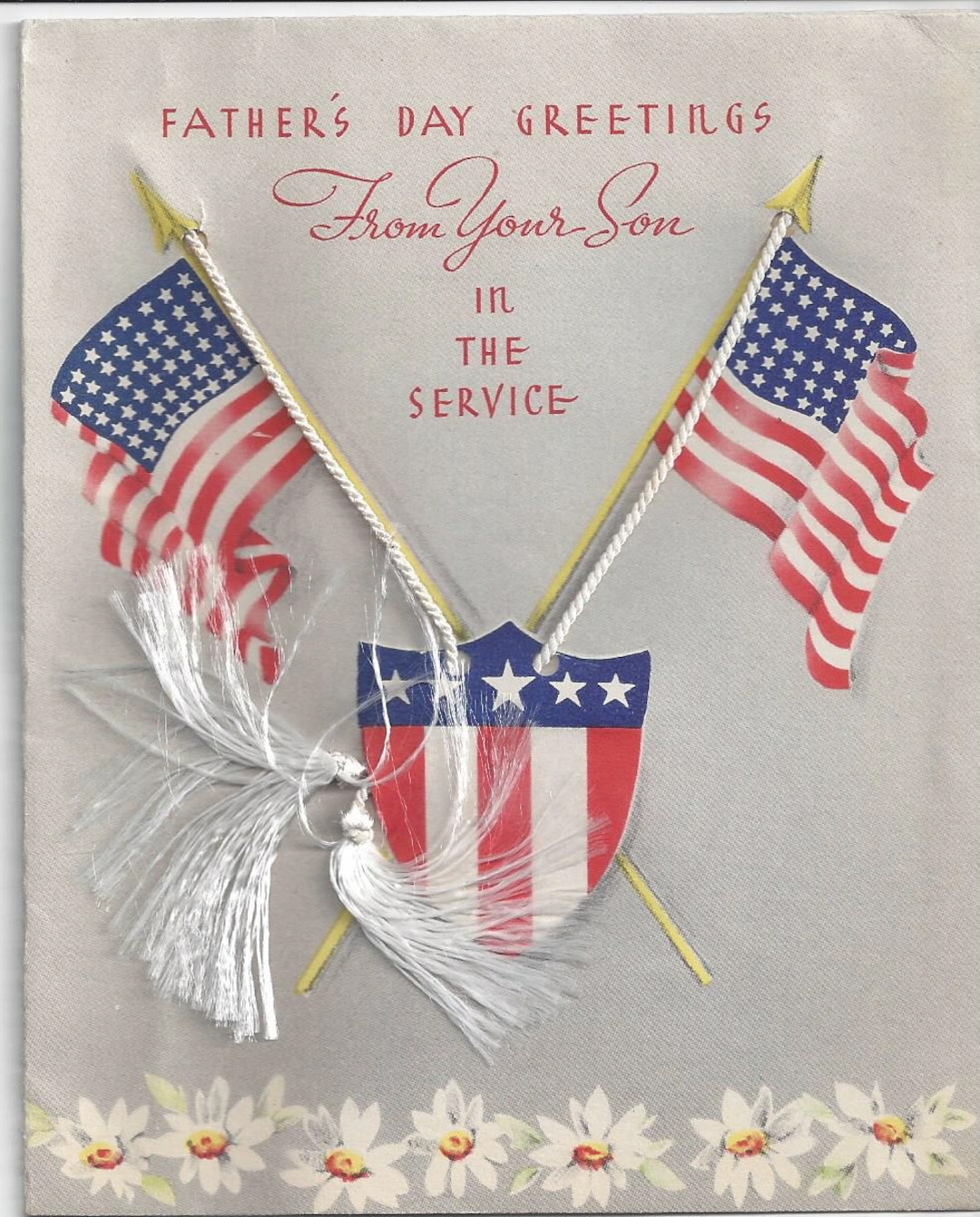 WWII Service Man's Father's Day Card---rare, 48 Star Flag - Etsy