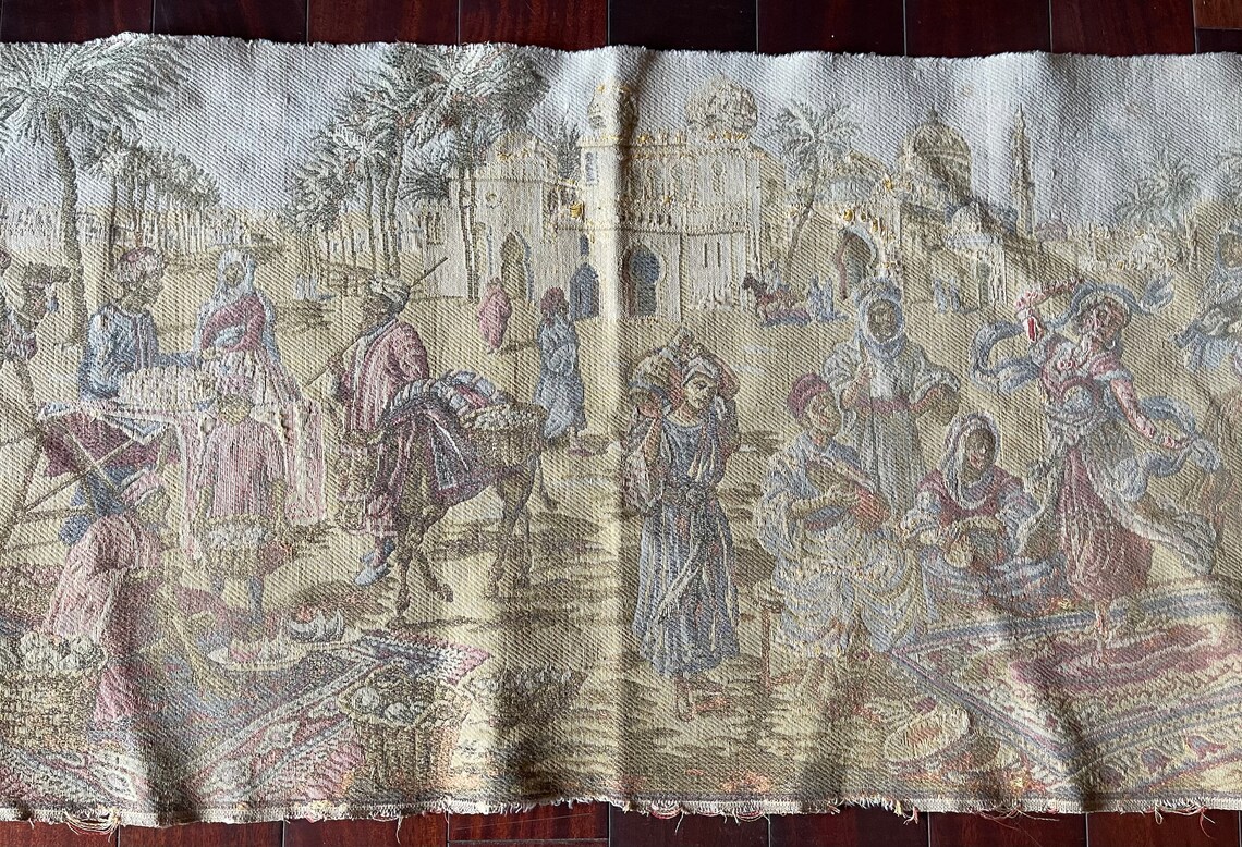 Antique French Tapestry of an Arab Market Place - Etsy
