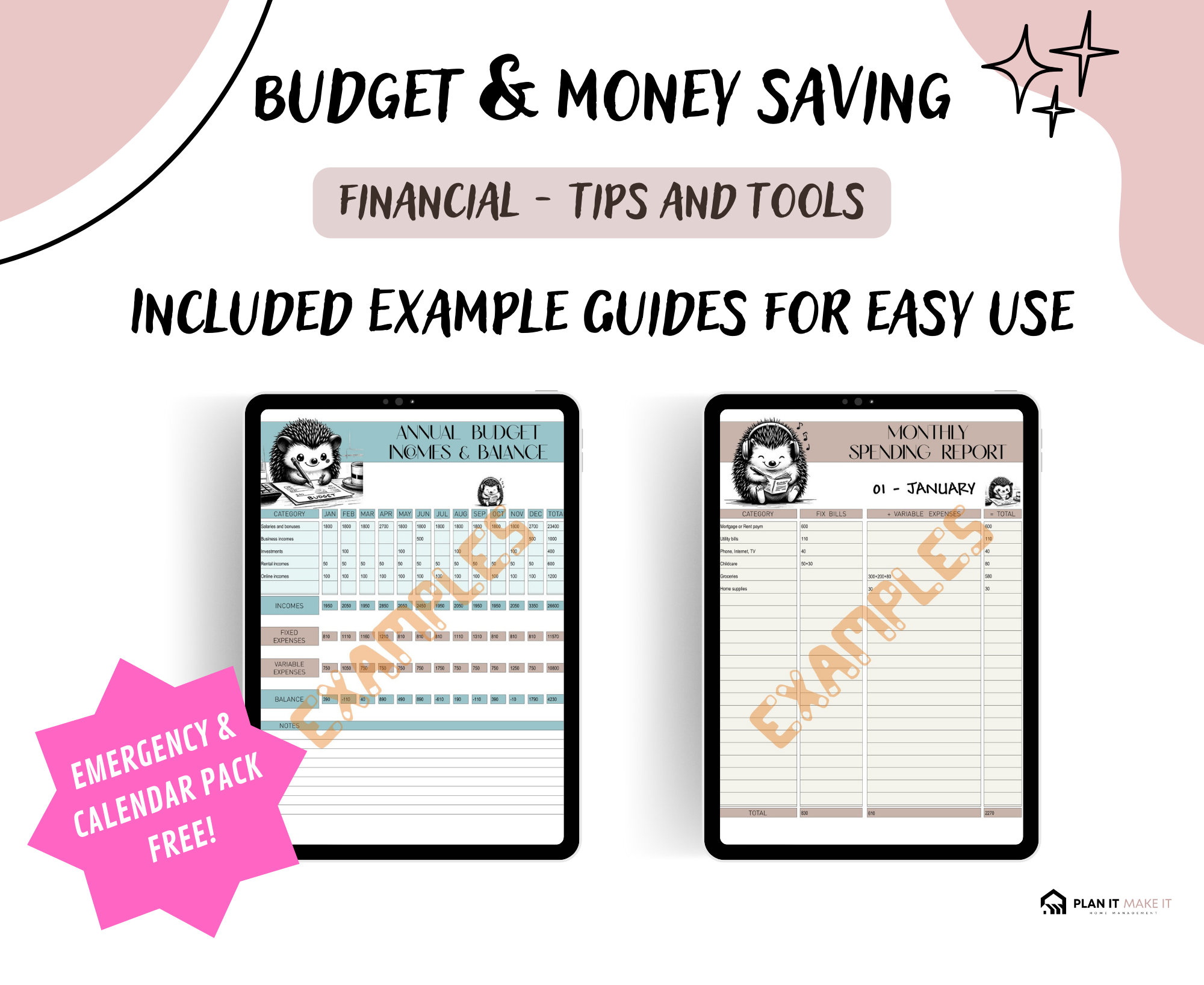 Money Saving Challenge, Budget Planner, 86 Digital and Printable Pages ...