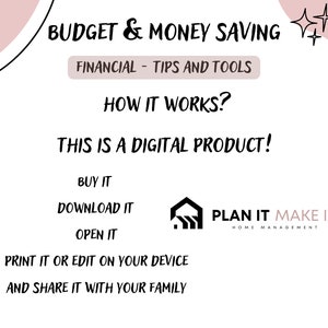 Money Saving Challenge, Budget Planner, 86 Digital and Printable Pages ...