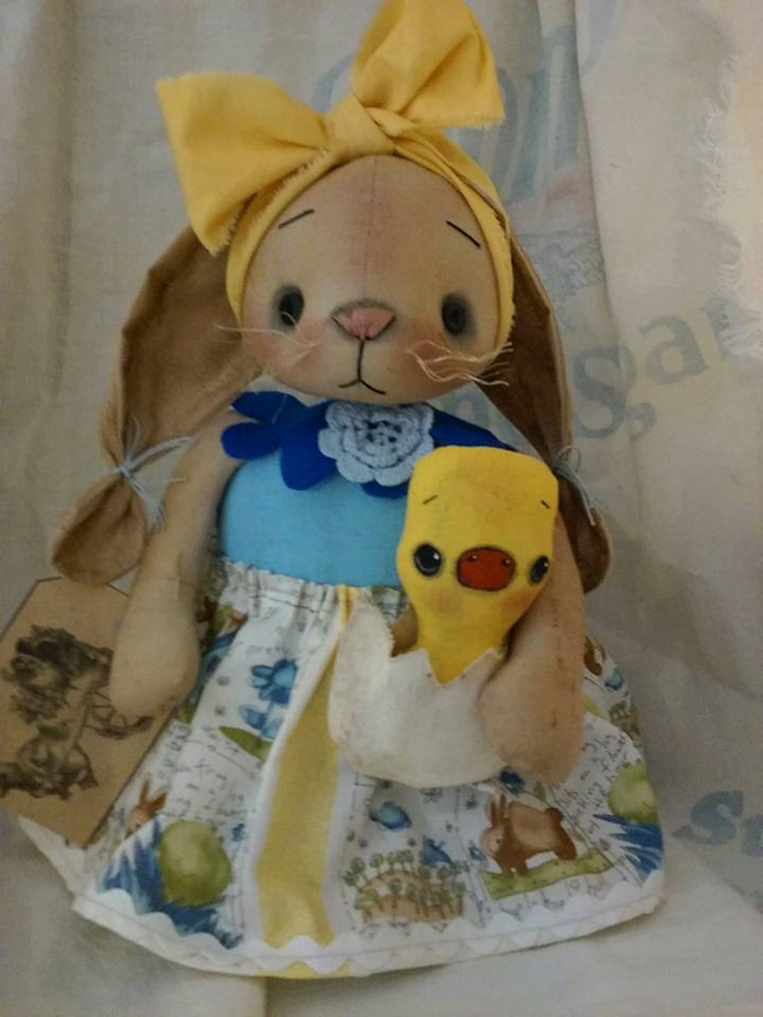 Primitive Spring Bunny Sewing Pattern PDF Spring is in the Air - Etsy