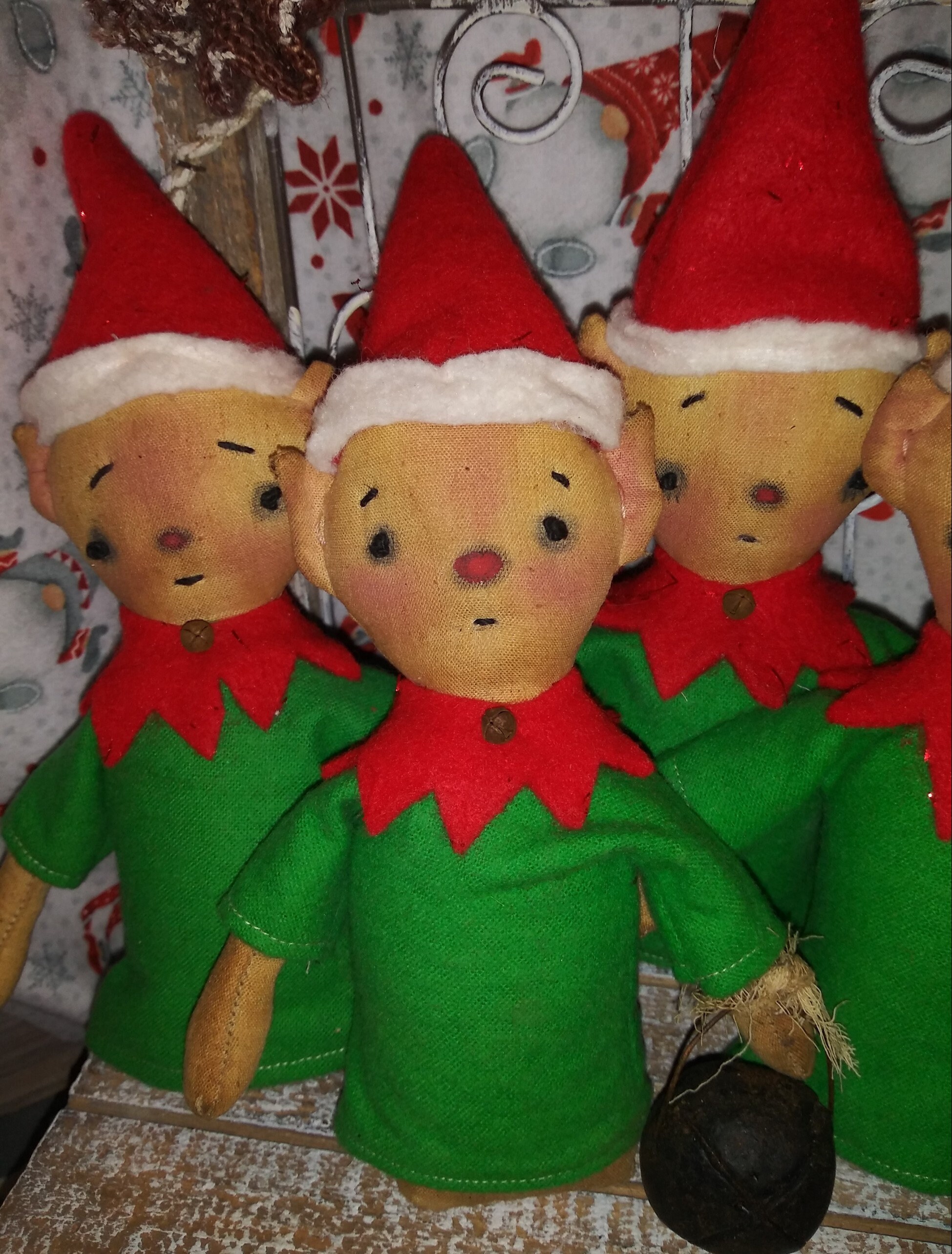 And the Littlest Elves Bring the Jingle Bells..... Sweet 8 Baby Elves ...