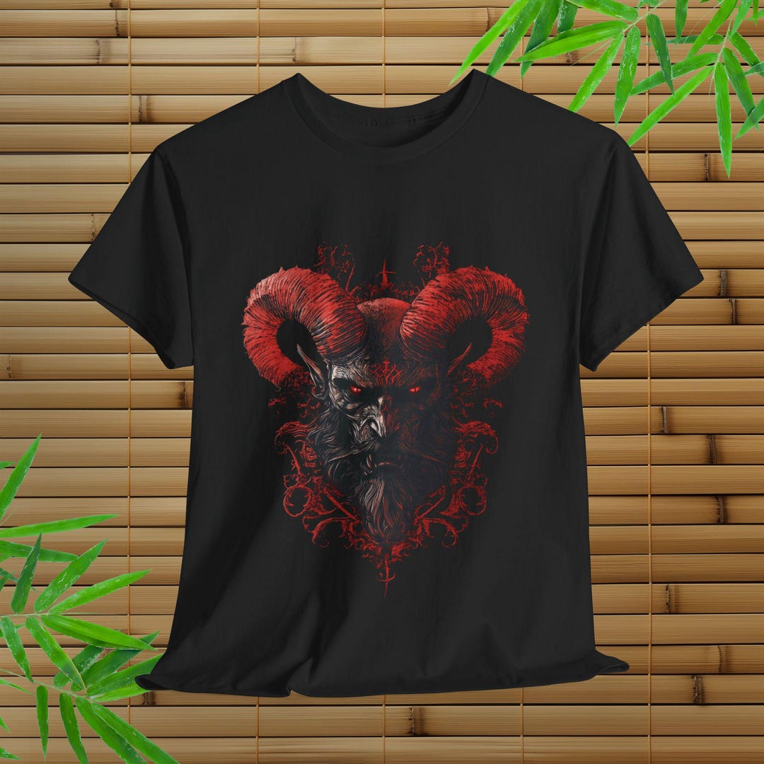 Satanic Heraldry T-shirt, Dark Gothic Graphic Tee, Demonic Imagery ...