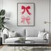 Red and Pink Bow Wall Art – Minimalist Matte Poster, Coquette Aesthetic ...