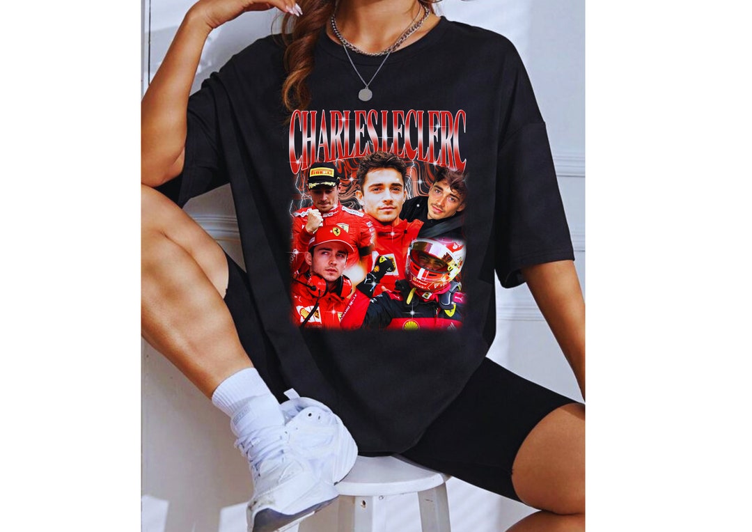 Charles Leclerc Shirt Vintage Bootleg / Ferrari Tshirt / Formula 1 ...