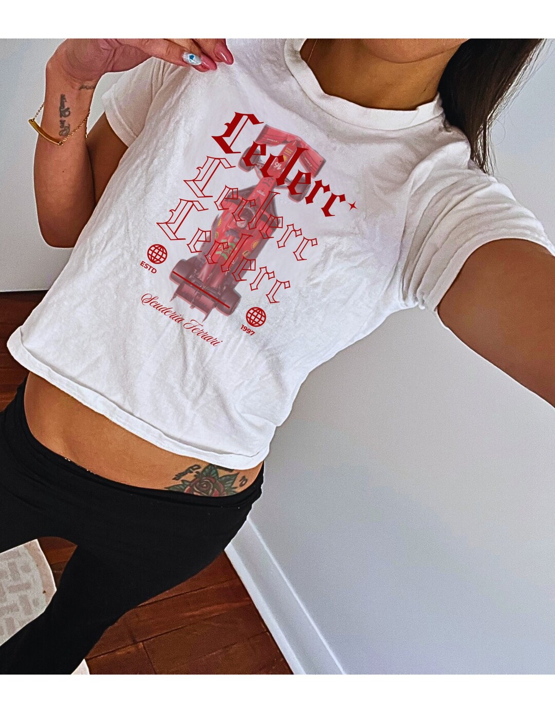 Charles Leclerc Crop Top / Charles Leclerc Shirt / Ferrari Crop Top ...