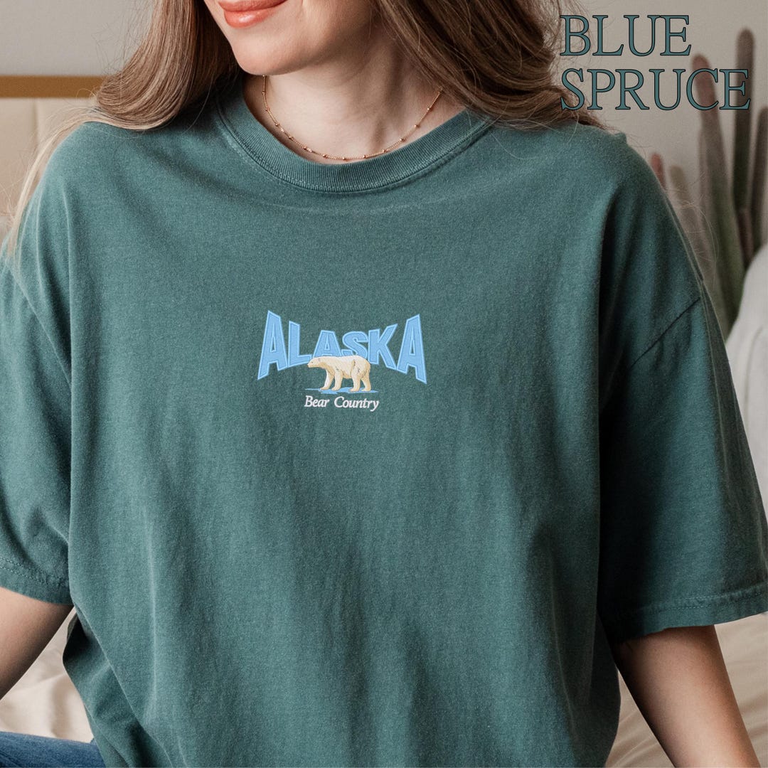 Embroidered Alaska Bear Country Shirt, Alaska Shirt, Vintage Alaska ...