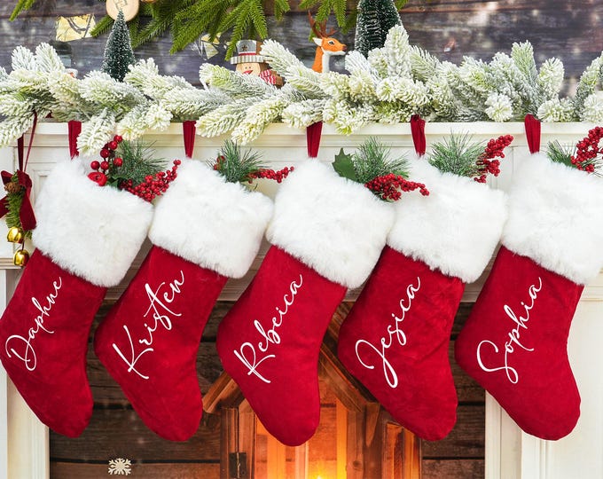 2024 Personalized Family Christmas Stockings,custom Knitted Stockings ...