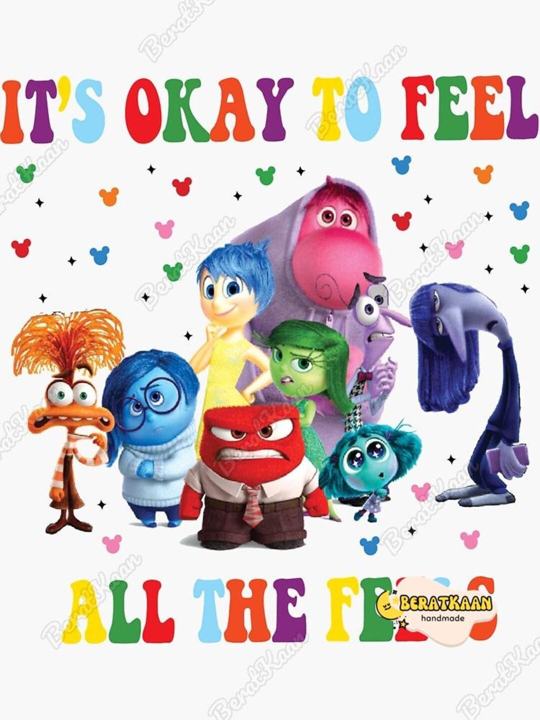 Inside Out Decal, It's Okay to Feel All the Feels Sticker, Emotions ...