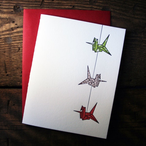 Crane Card - Etsy