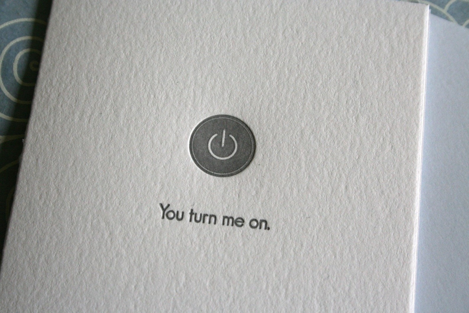 Letterpress Printed You Turn Me on Card Single - Etsy