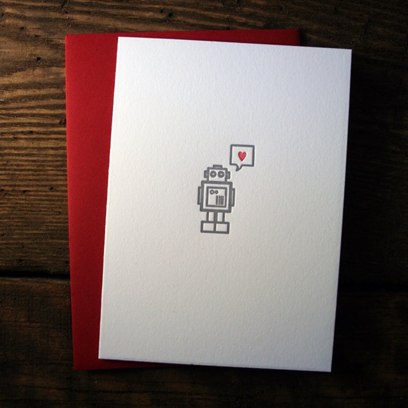 Robot Thank You Cards - Etsy