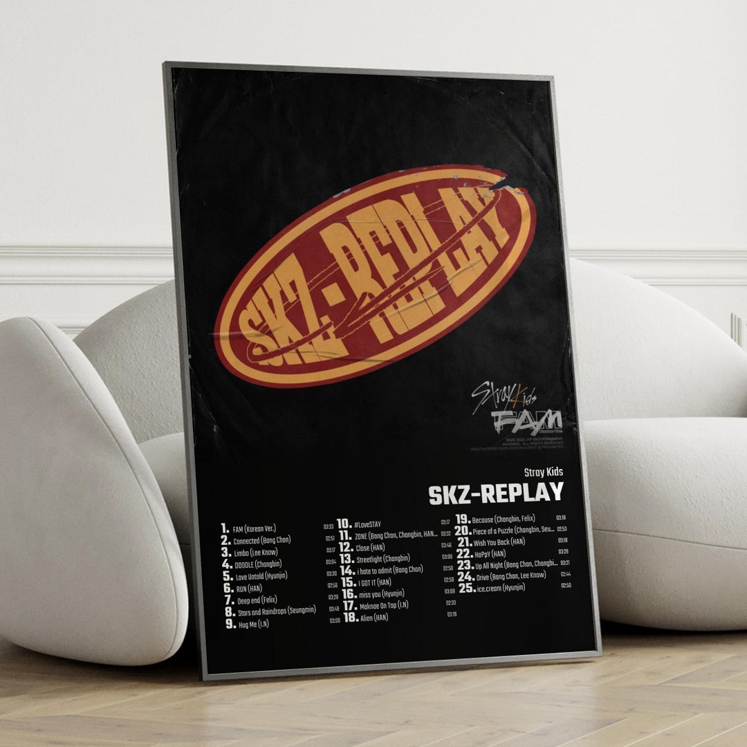 Stray Kids SKZ-REPLAY Album Cover Poster, Wall Art, Digital Download ...