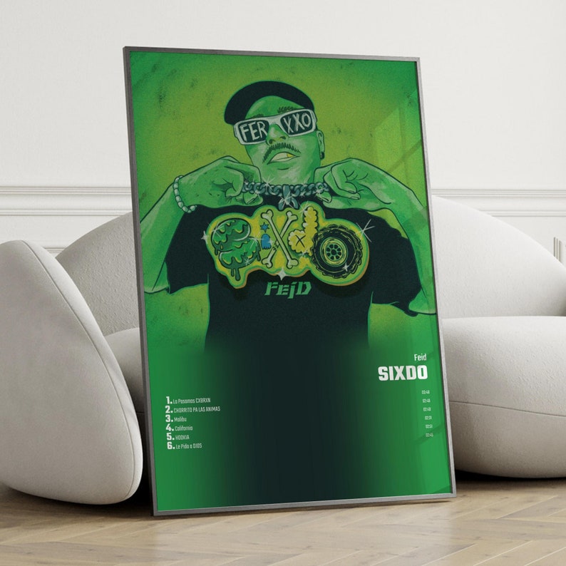 Feid SIXDO Album Cover Poster, Wall Art, Digital Download PNG - Etsy
