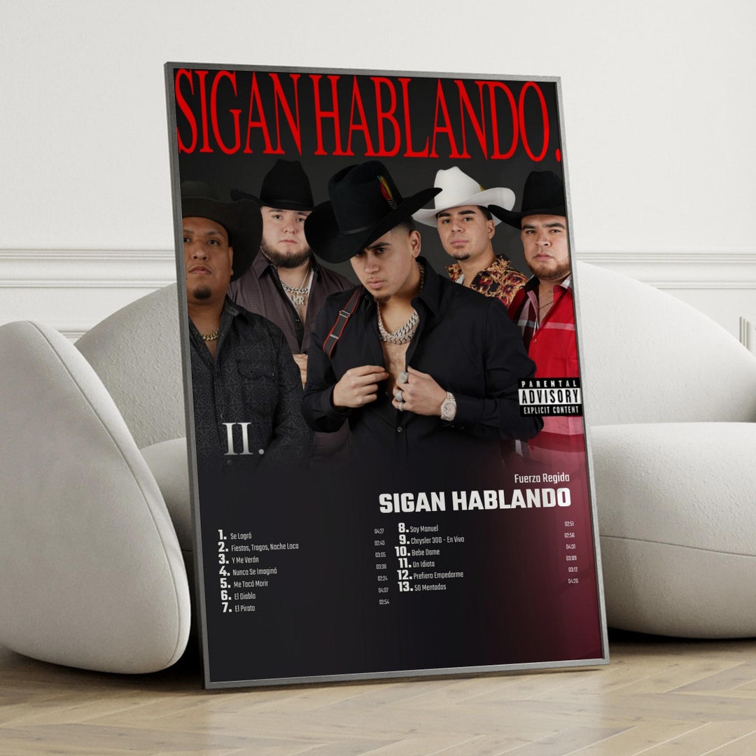 Fuerza Regida Sigan Hablando Album Cover Poster, Wall Art, Digital ...