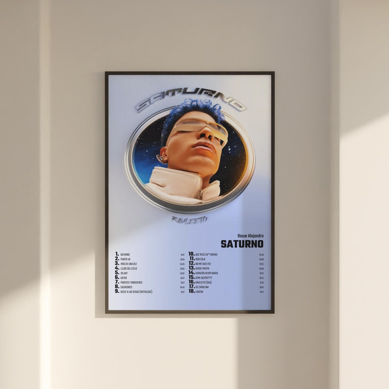 Rauw Alejandro SATURNO Album Cover Poster, Wall Art, Digital Download ...