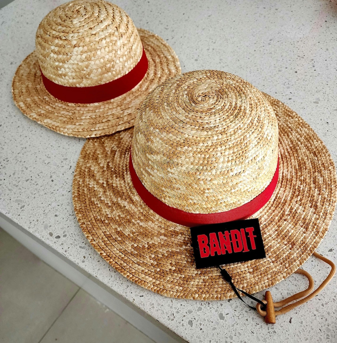 Premium BANDIT Large or Extra Large Luffy Straw Hat - for Cosplay or ...