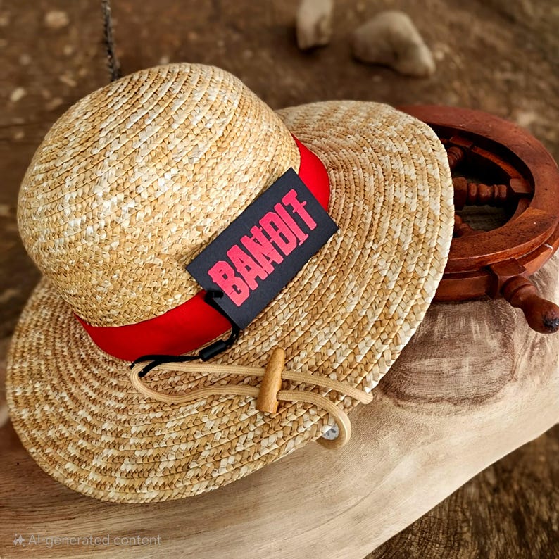 Premium BANDIT Large or Extra Large Luffy Straw Hat - for Cosplay or ...