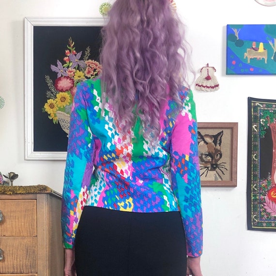 Vintage Neon Pastel Blazer, 1980s Suit Jacket by Anne… - Gem