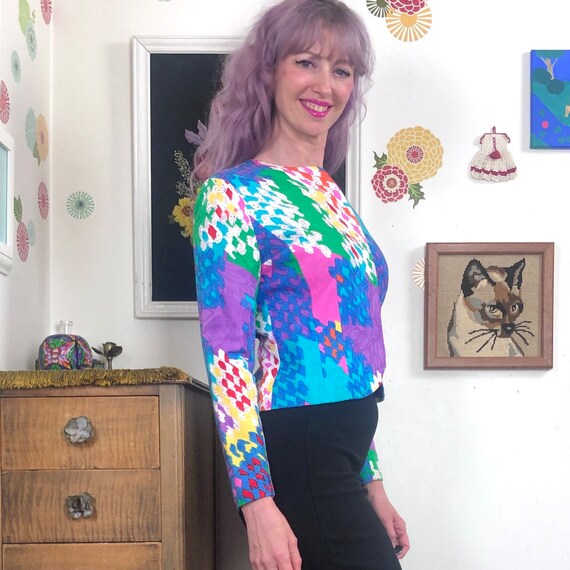 Vintage Neon Pastel Blazer, 1980s Suit Jacket by Anne… - Gem