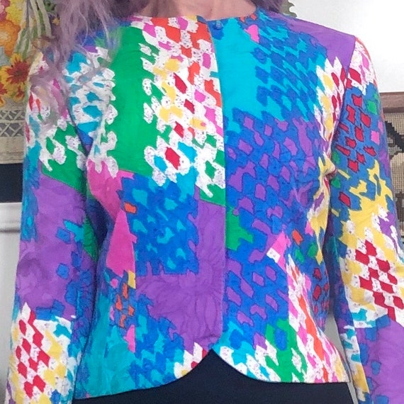 Vintage Neon Pastel Blazer, 1980s Suit Jacket by Anne… - Gem