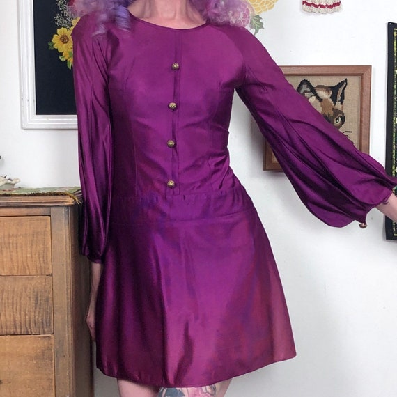 Vintage Micro Mini Dress with Balloon Sleeves, 1960s … - Gem