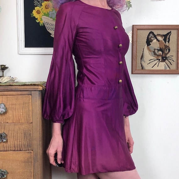 Vintage Micro Mini Dress with Balloon Sleeves, 1960s … - Gem