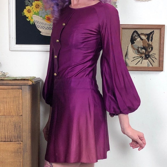 Vintage Micro Mini Dress with Balloon Sleeves, 1960s … - Gem