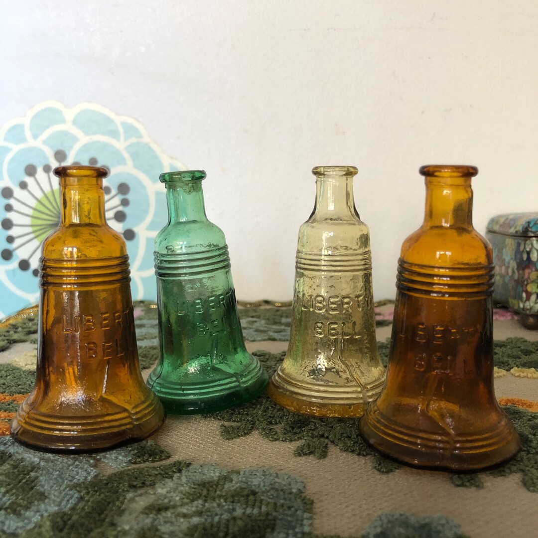 Vintage Mini Novelty Bottle, 1970s Wheaton Glass Liberty Bell ...
