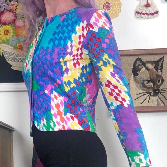 Vintage Neon Pastel Blazer, 1980s Suit Jacket by Anne… - Gem